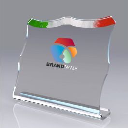 targa in plexiglass BENT4 piegata personalizzazione inclusa